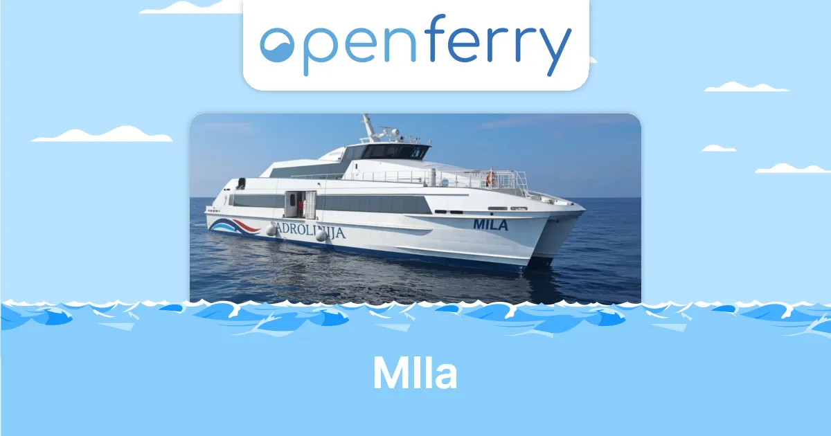 MIla Live Tracking, Information & Tickets | Jadrolinija | Openferry