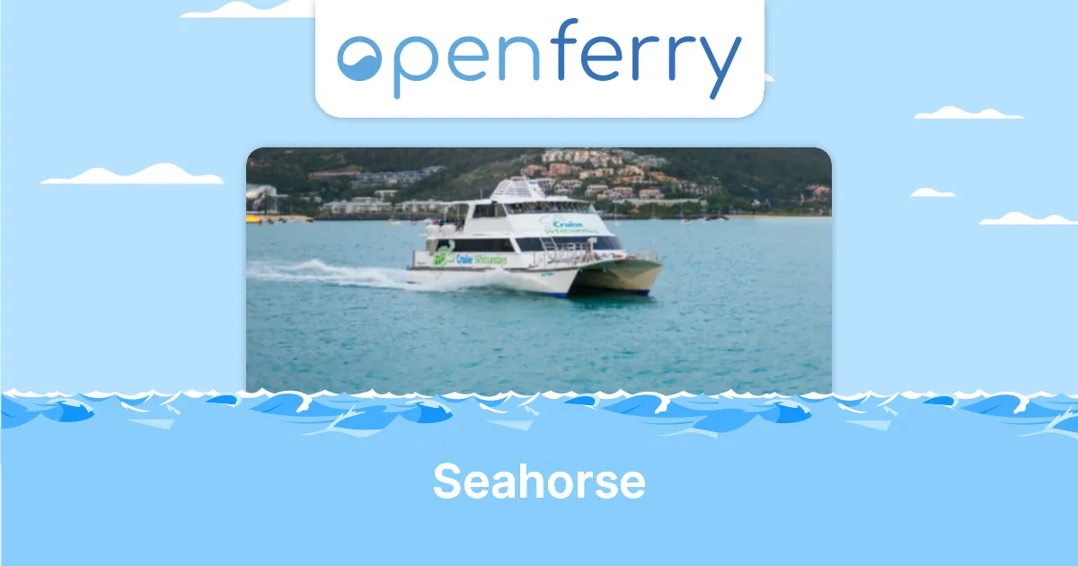 Seahorse Live Tracking, Information & Tickets | Cruise Whitsundays ...