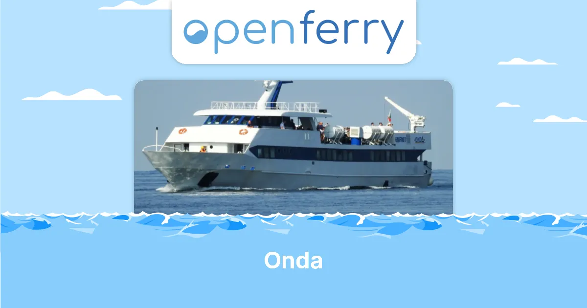Onda Live Tracking, Information & Tickets | NLG | Openferry