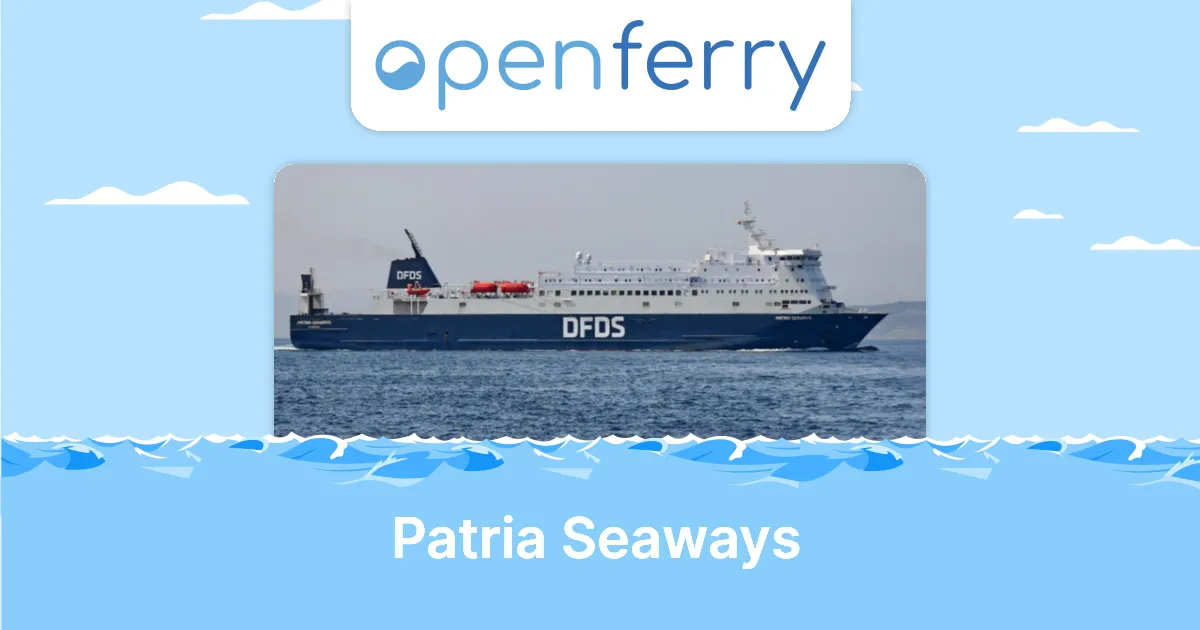 Patria Seaways Live Tracking, Information & Tickets | DFDS Seaways | Openferry