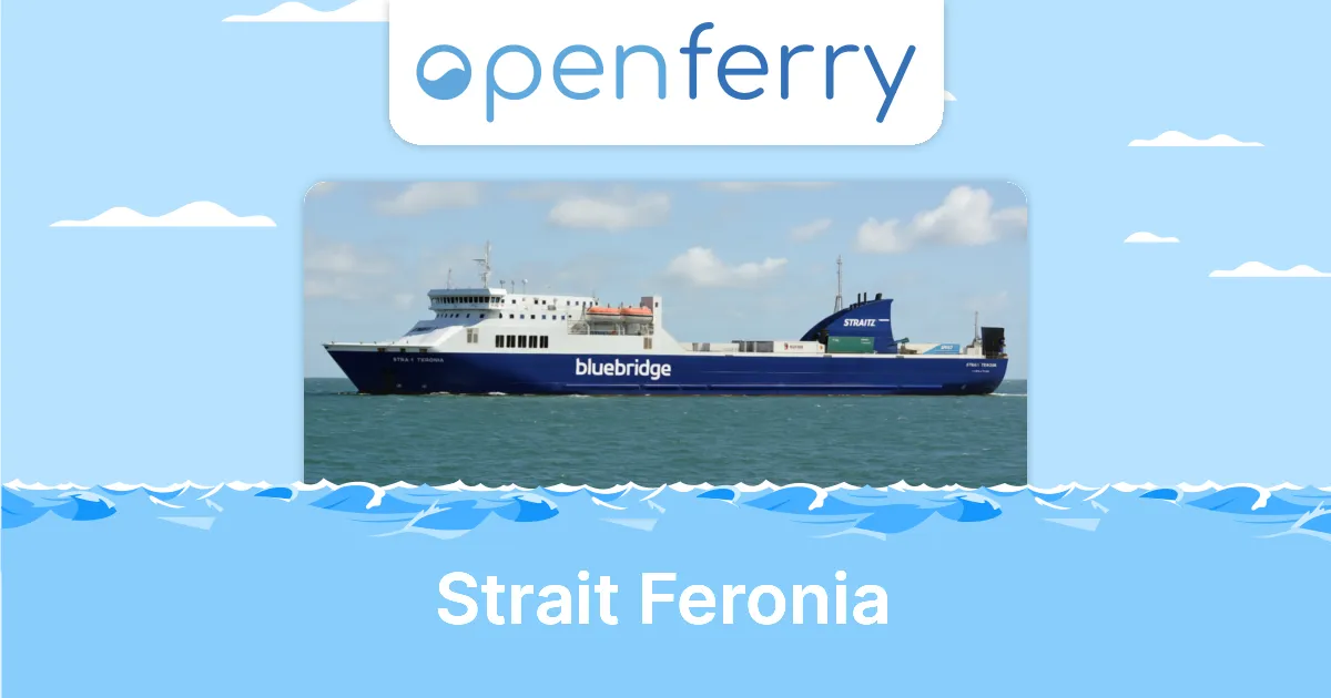 Strait Feronia Live Tracking, Information & Tickets | Bluebridge ...