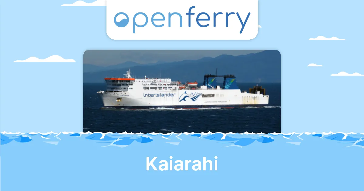 Kaiarahi Live Tracking, Information & Tickets | Interislander | Openferry