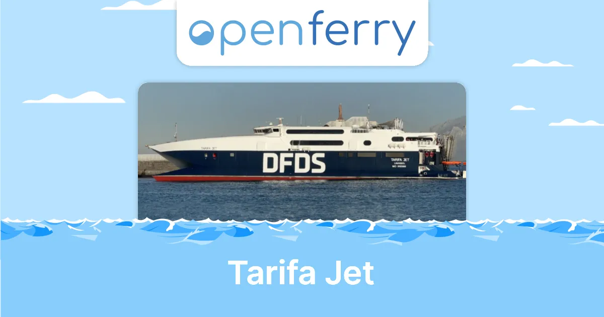 Tarifa Jet Live Tracking, Information & Tickets | DFDS Seaways | Openferry