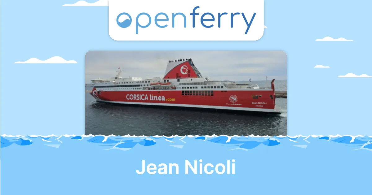 Jean Nicoli Live Tracking, Information & Tickets | Corsica Linea ...