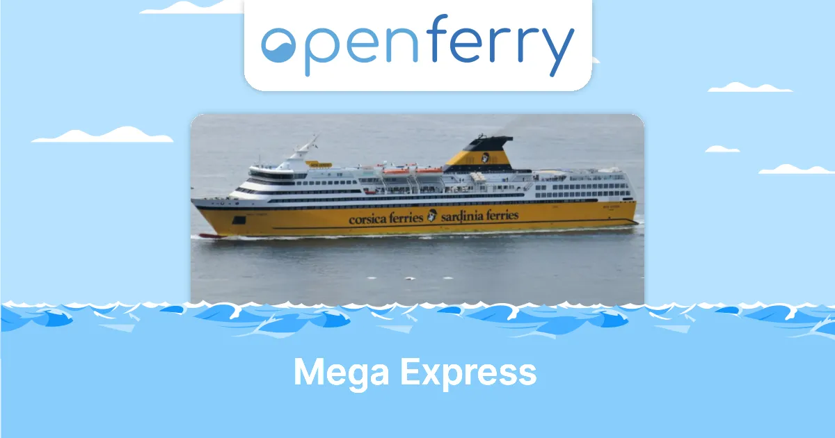 Suivi en direct, informations et billets concernant Mega Express | Corsica Ferries | Openferry