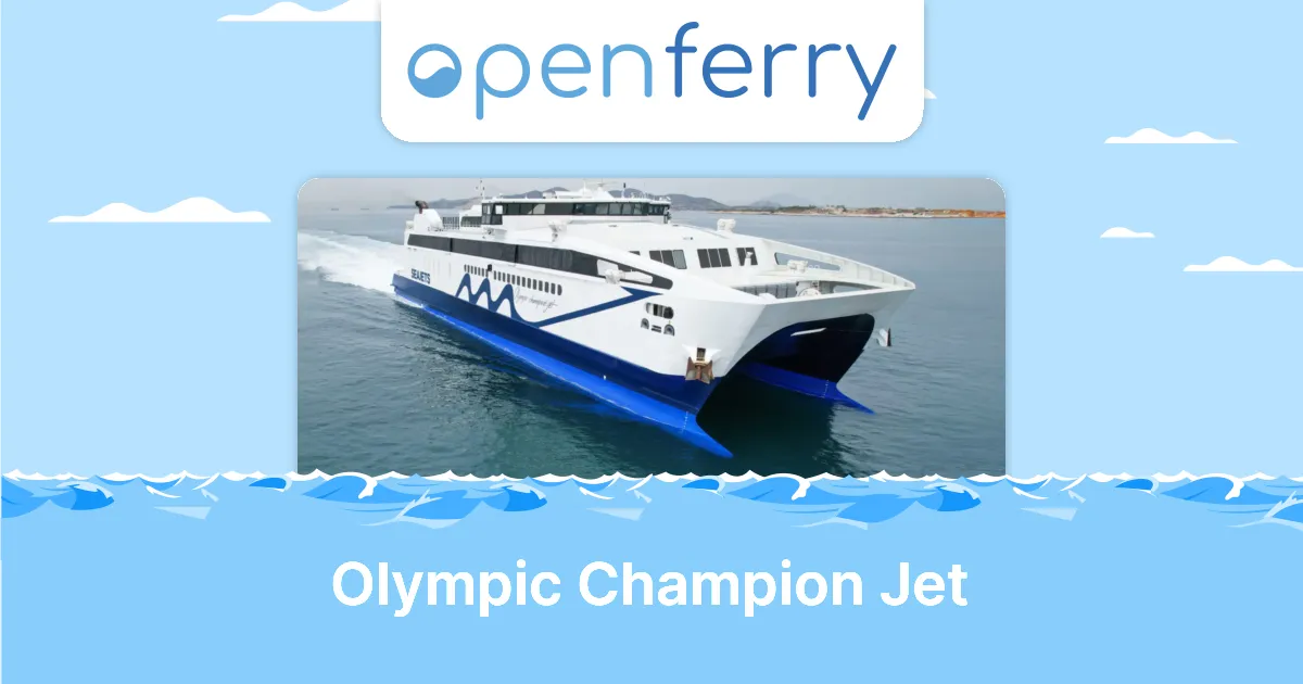 Olympic Champion Jet Live Tracking, Information & Tickets | SeaJets ...