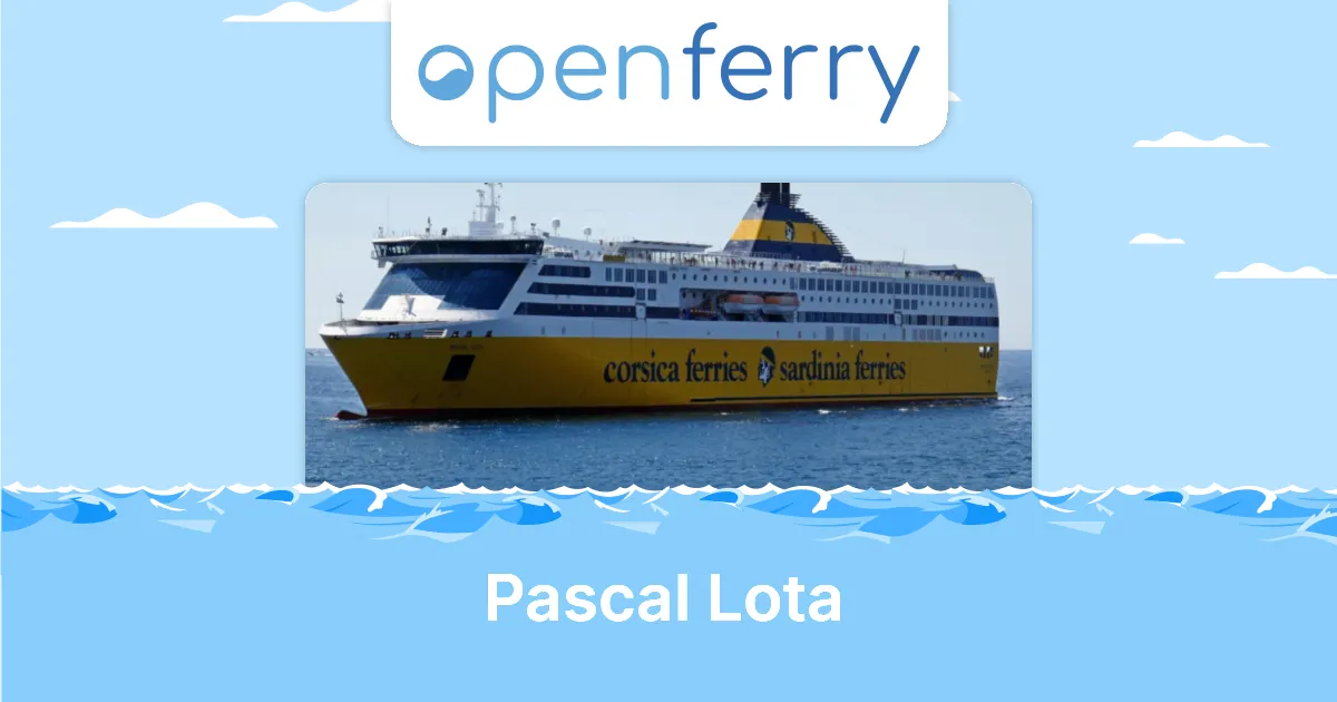 Pascal Lota Live Tracking, Information & Tickets | Corsica Ferries | Openferry