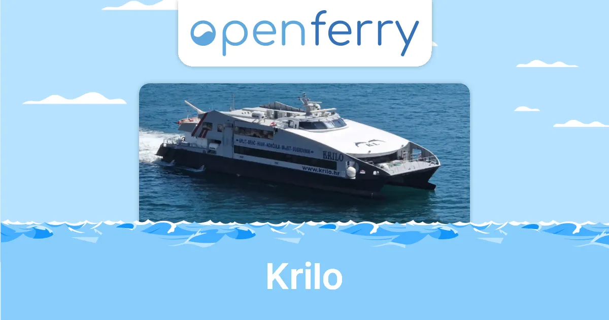Krilo Live Tracking, Information & Tickets | Krilo Kapetan Luka | Openferry