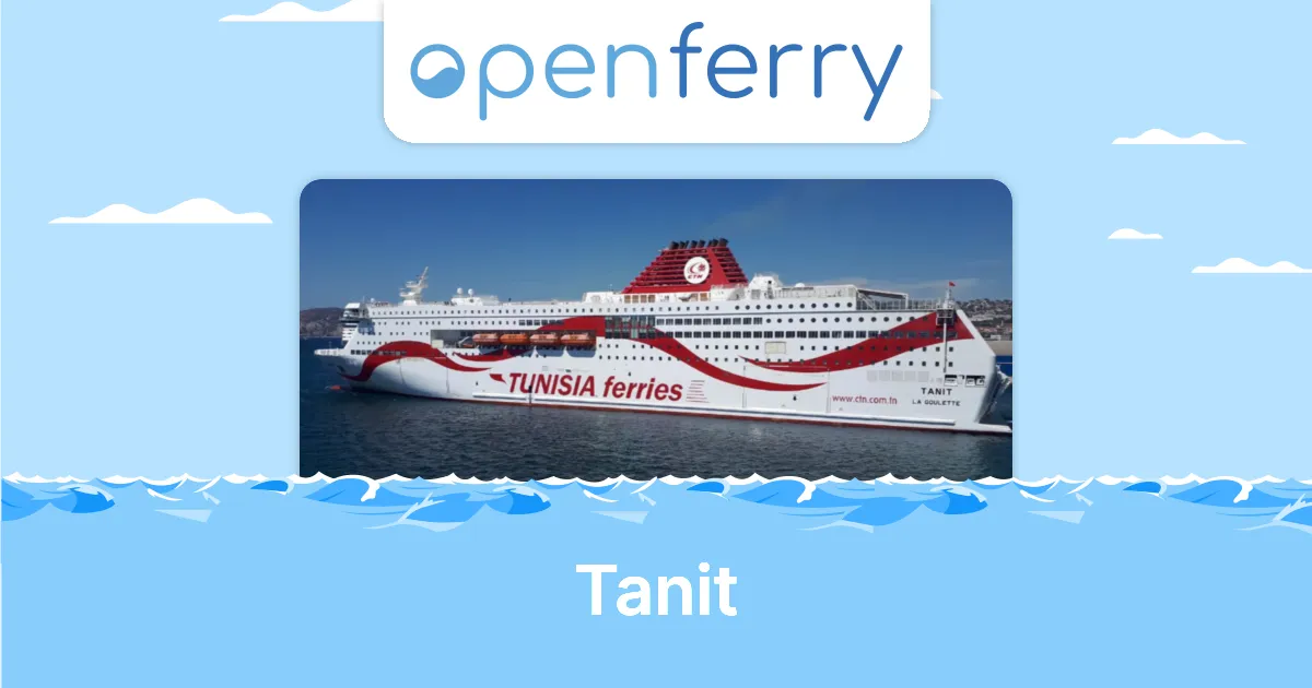 Suivi en direct, informations et billets concernant Tanit | CTN Ferries ...