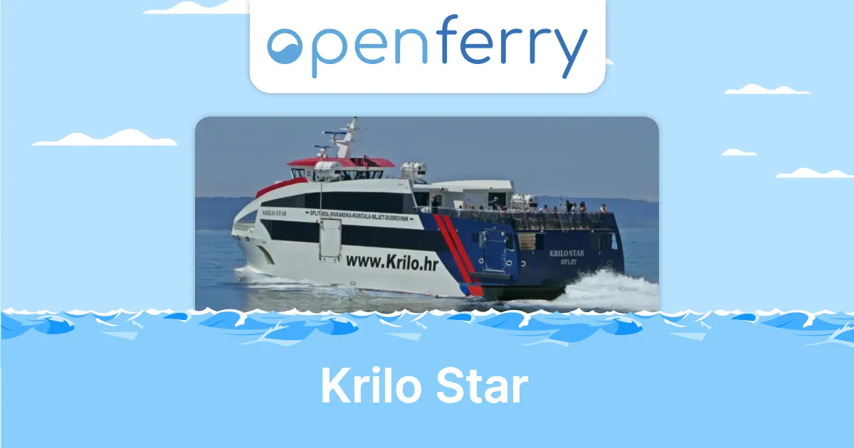 Krilo Star Live Tracking, Information & Tickets | Krilo Kapetan Luka ...
